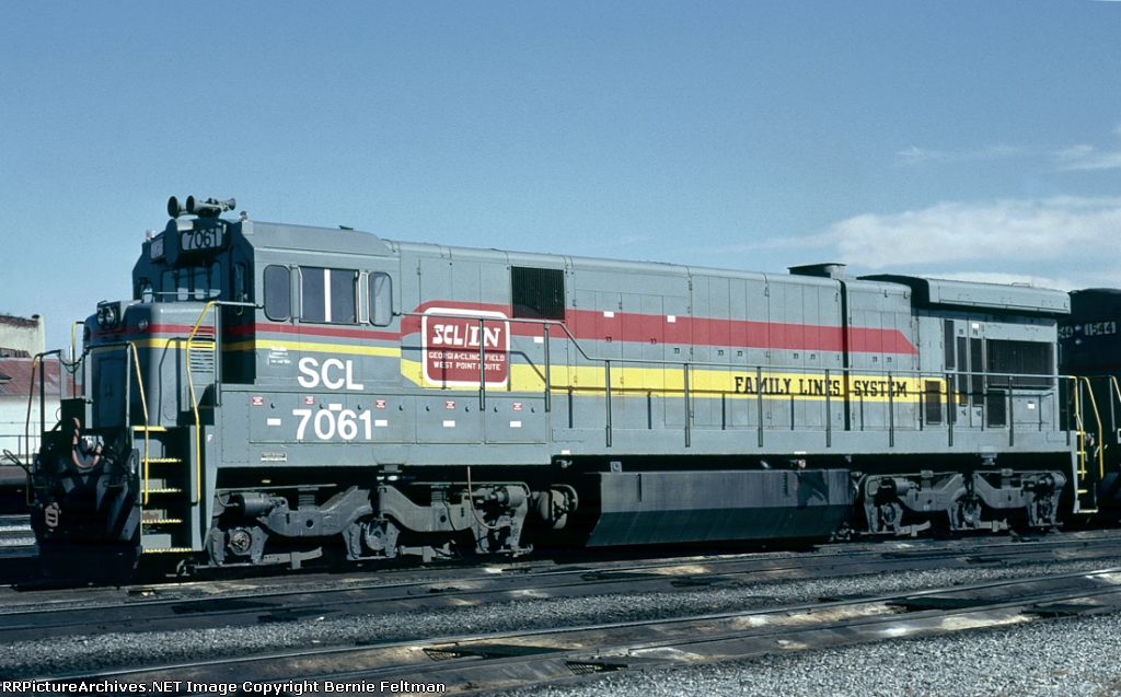 Seaboard Coast Line C30-7 #7061, in the Louisville & Nashville Tilford Yard Service Center,